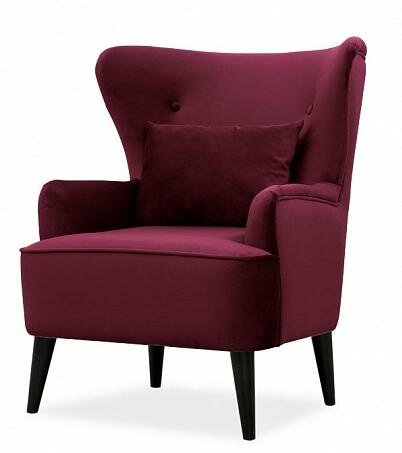 Кресло для отдыха Оттавия Бордовый Велюр, 79х74х93 см