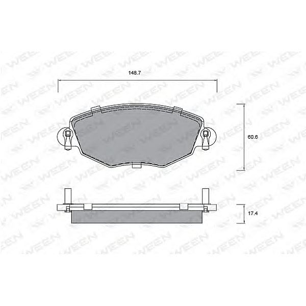 WEEN 151-1293 (1121894 / 1126718 / 1204843) тормозные колодки дисковые передние Ford (Форд) Mondeo (Мондео)