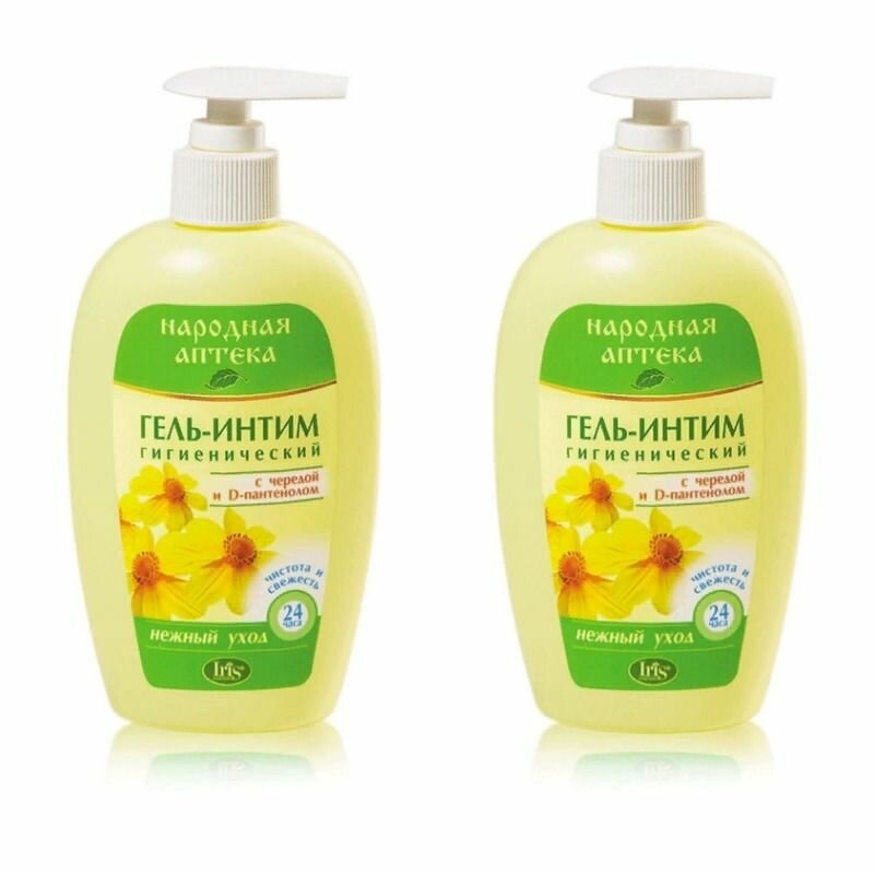 Iris cosmetic Гель-интим, Народная косметика, с Чередой и D-пантенолом, 250 мл, 2 шт.