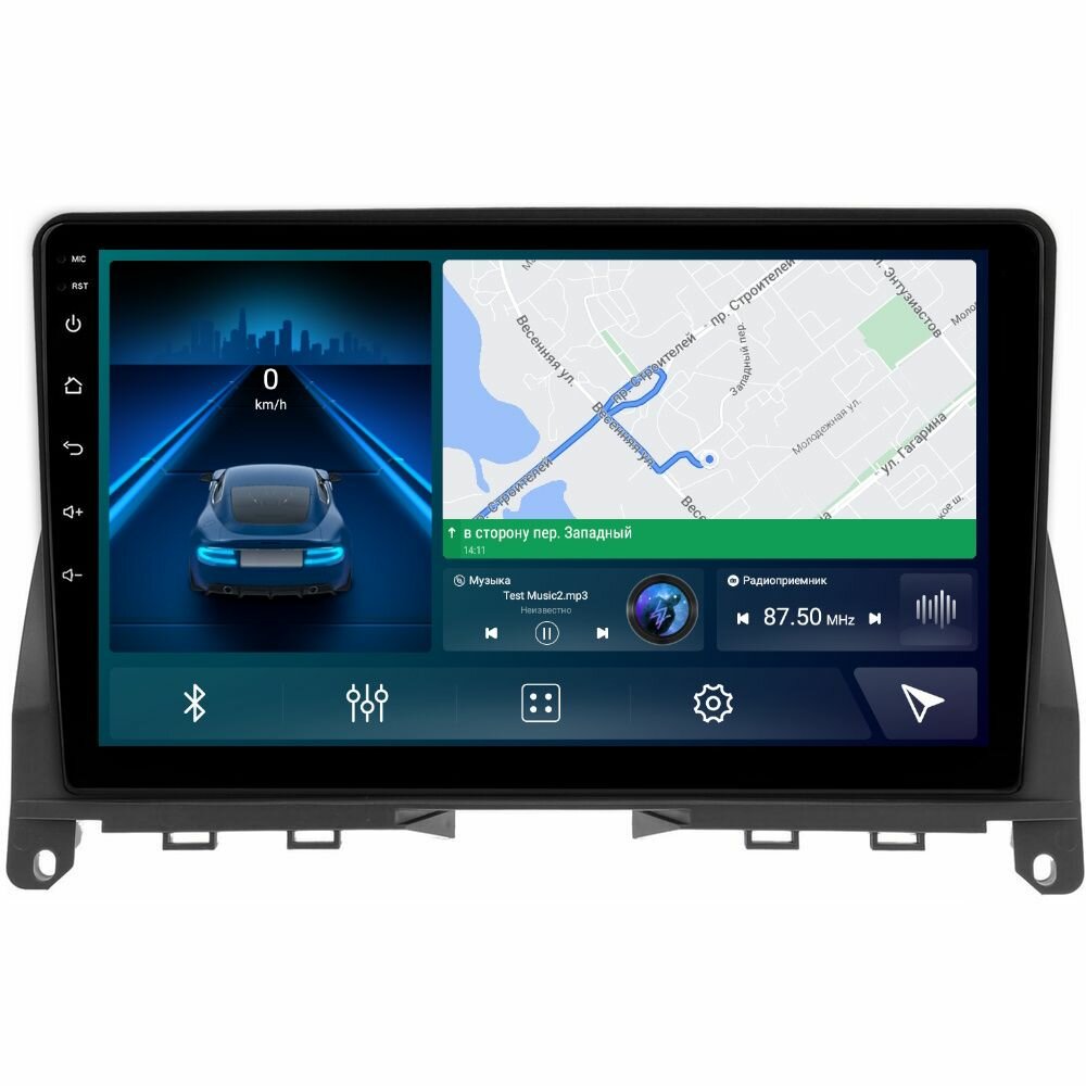 Магнитола CRS-300 Mercedes-Benz C-Class (W204) 2006-2011 с Android 13, 4/32Gb память, 8 ядерный процессор, Carplay, DSP, 4G модем (Sim)