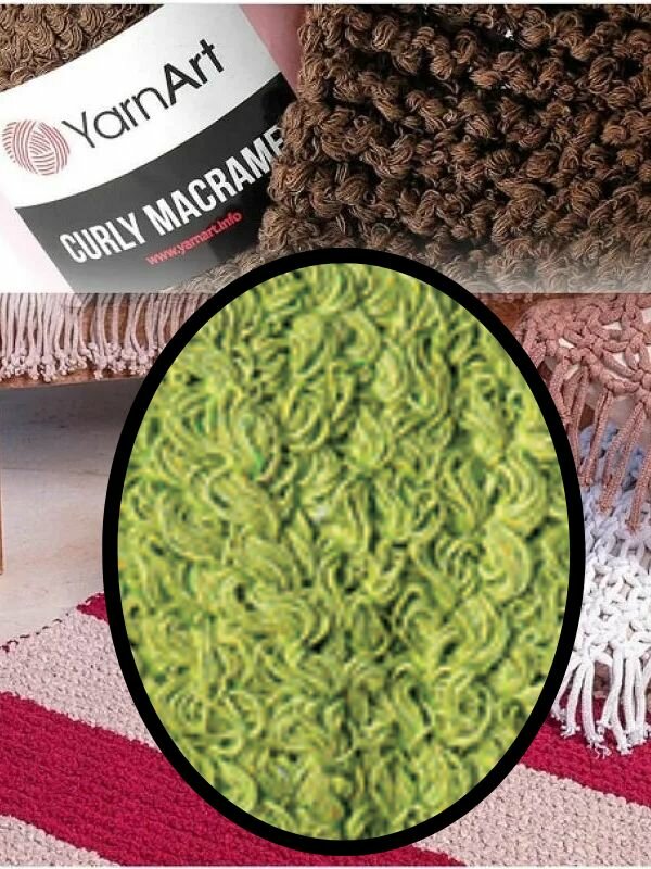755 Пряжа YarnArt "Macrame Curly" (2шт*500гр.)