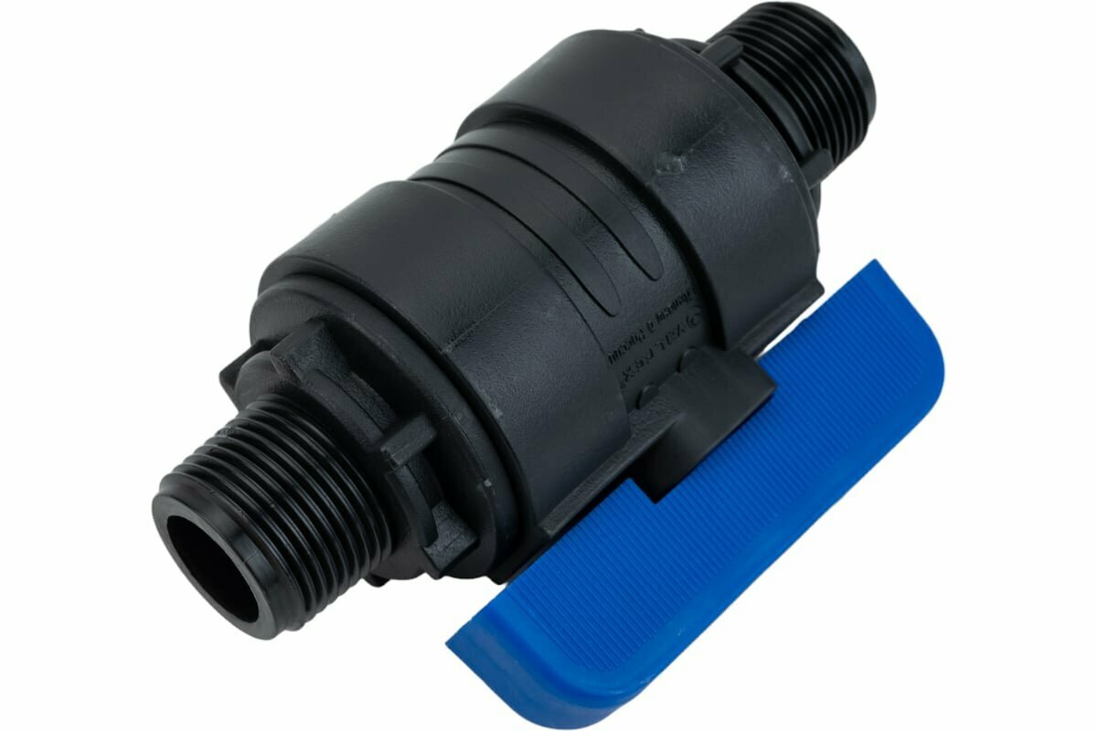 VALFEX компрессионный шаровой кран ПНД НР/НР резьба разборный 3/4-3/4 Ду16 1210216034034