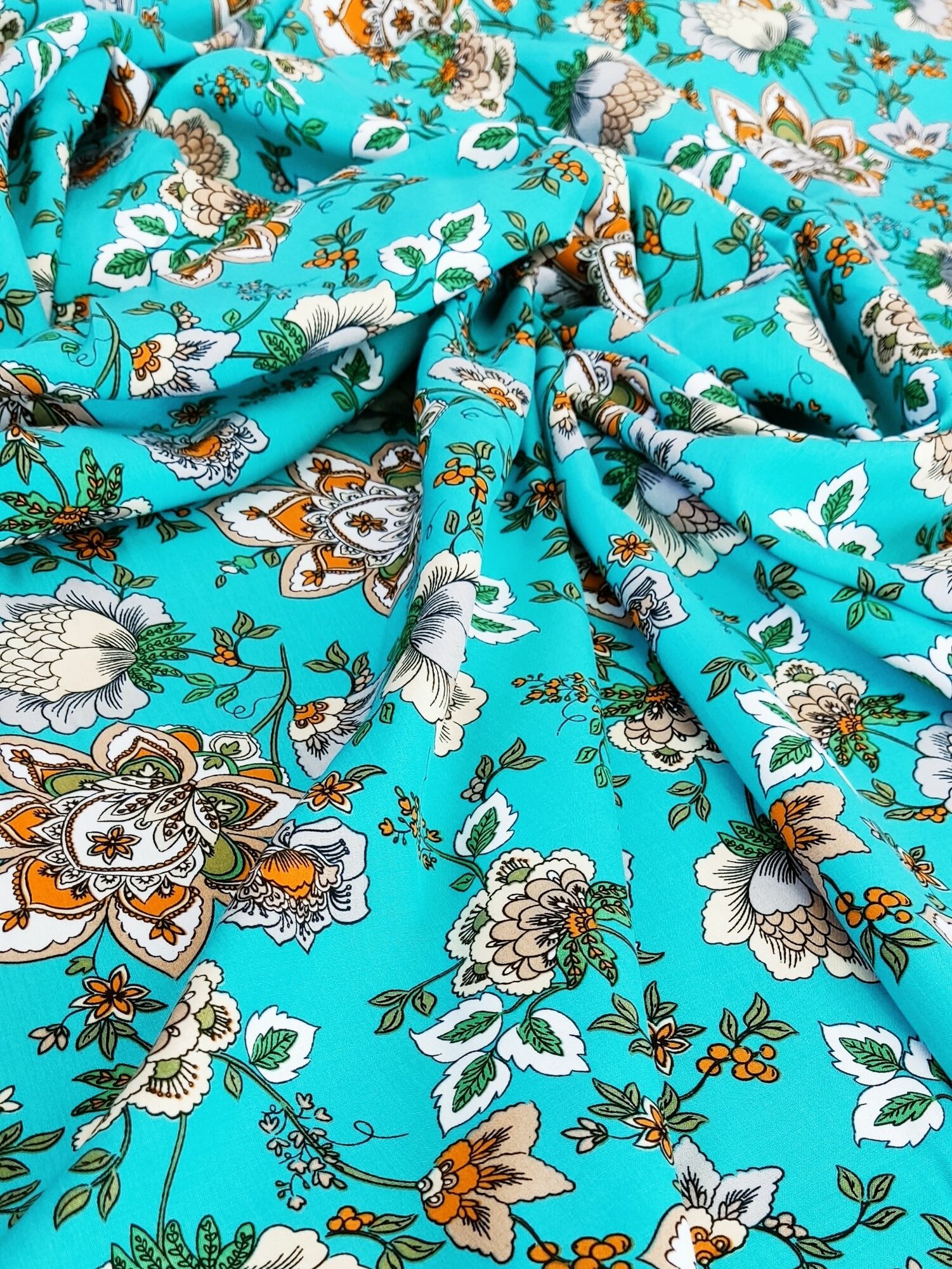 Ткань штапель плательная вискоза