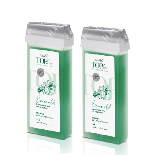 Воск в картридже Изумруд ITALWAX Top Line Emerald, 100 мл (комплект из 2 штук)