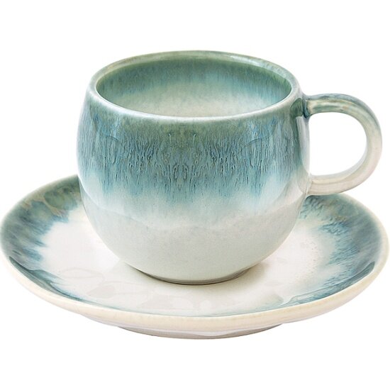 Чашка с блюдцем Easy Life Nuances, голубая, 0,12 л