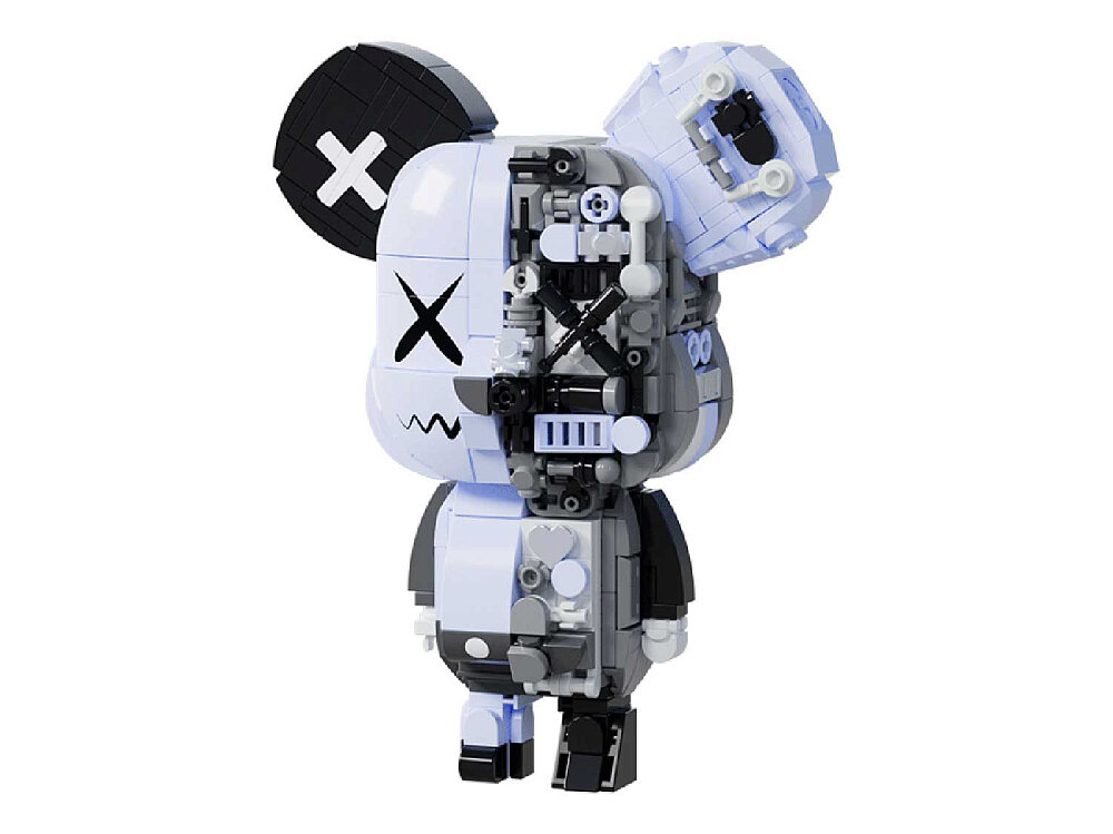 Конструктор 3D JAKI JK6250-4 Bearbrick Gamma Grey, 546 деталей, для детей от 8 лет