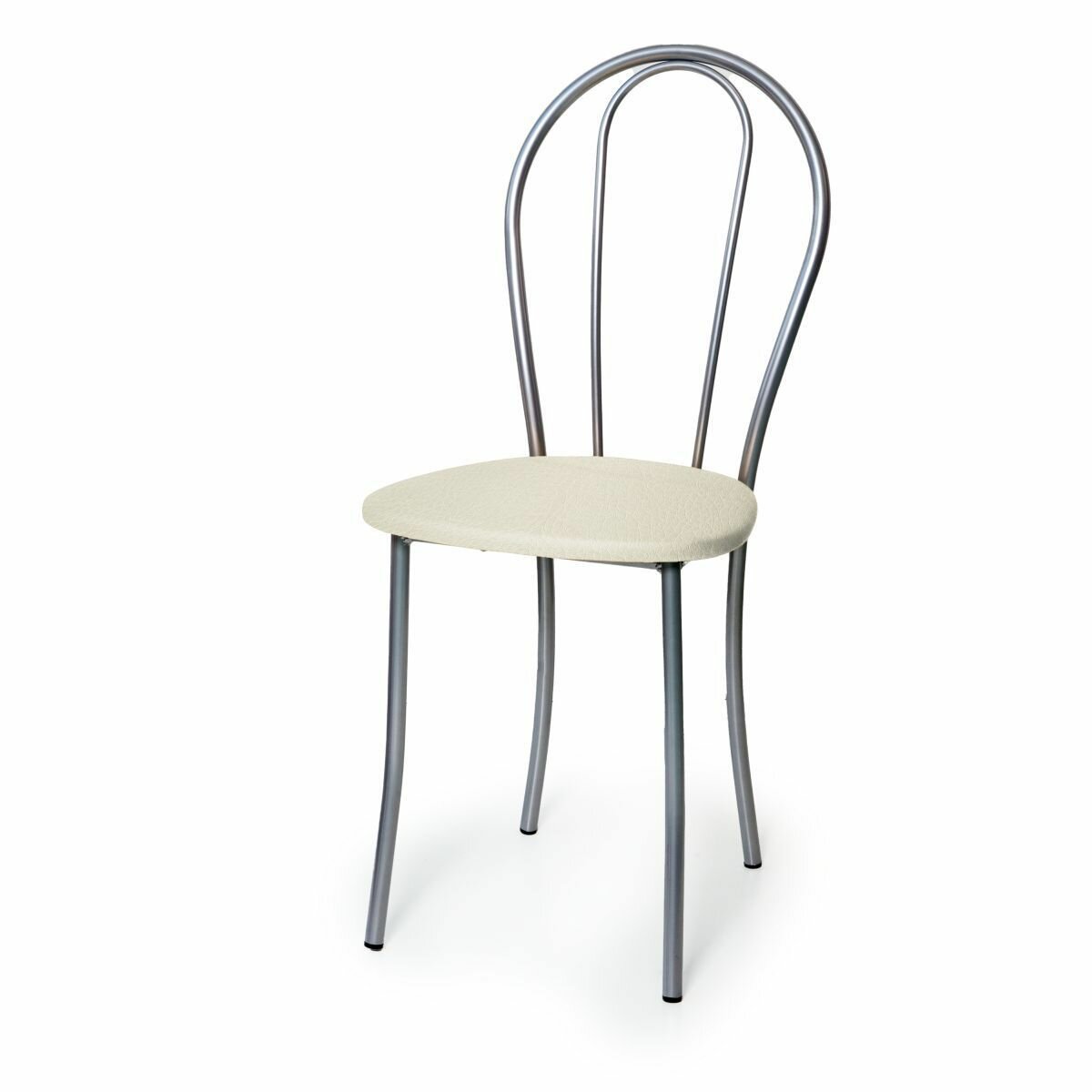 Стул - металлокаркас "венский" (окрас металлик) экокожа Крем (Бител)