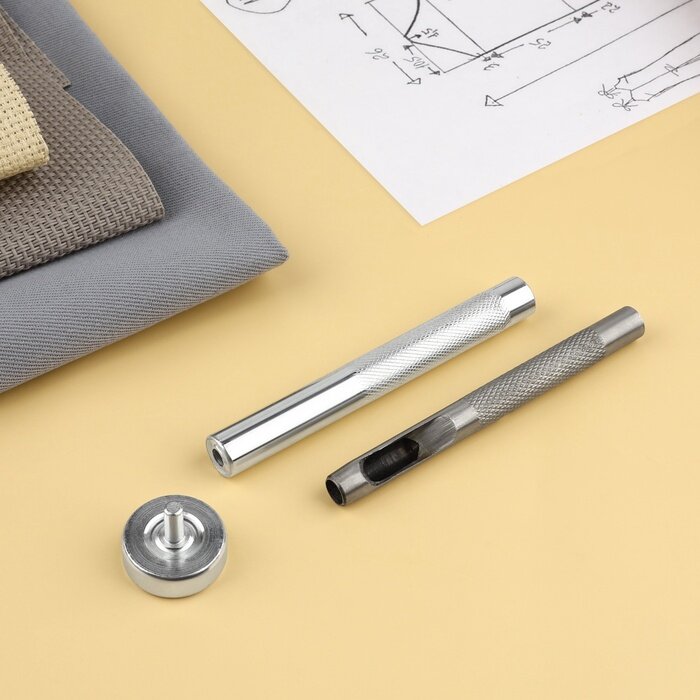 Набор инструментов для ручной установки люверсов №4, d=6 мм, с колодцем