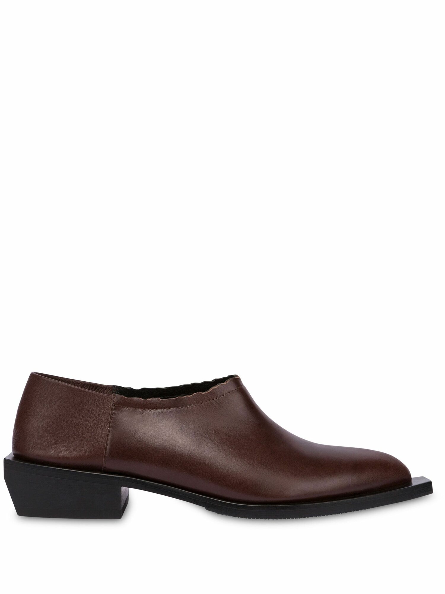 Лоферы Scallop-edge leather loafers