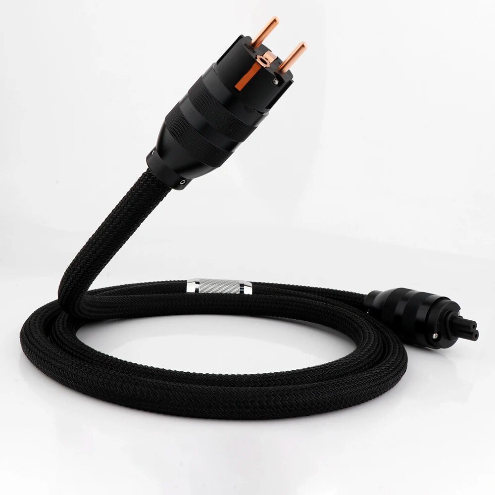 Кабель питания Hi-Fi Audio Figure8 C7 OCC Провод питания Аудиофильский сетевой шнур Schuko США Штаны из углеродного волокна для усилителя динамика CD