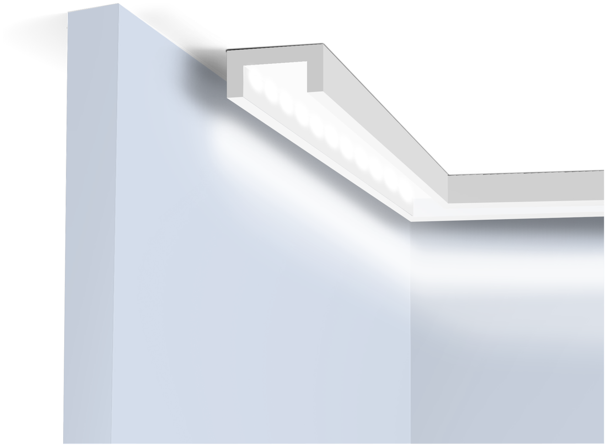 Карниз для скрытой подстветки HIWOOD LB30, 30*15*2000мм, дюрополимер