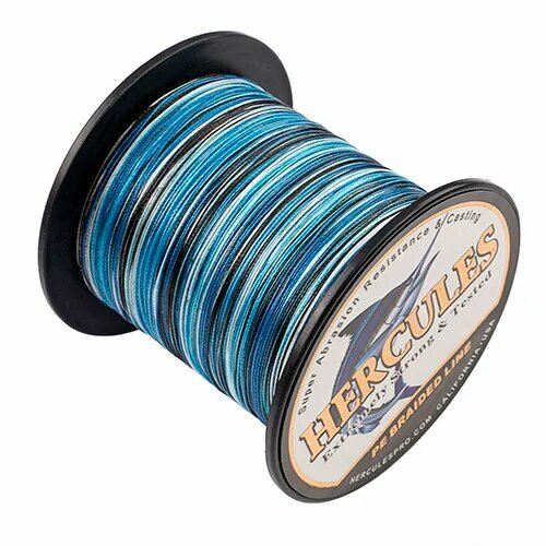 Hercules плетеная леска 24, Camo Blue, 100 м