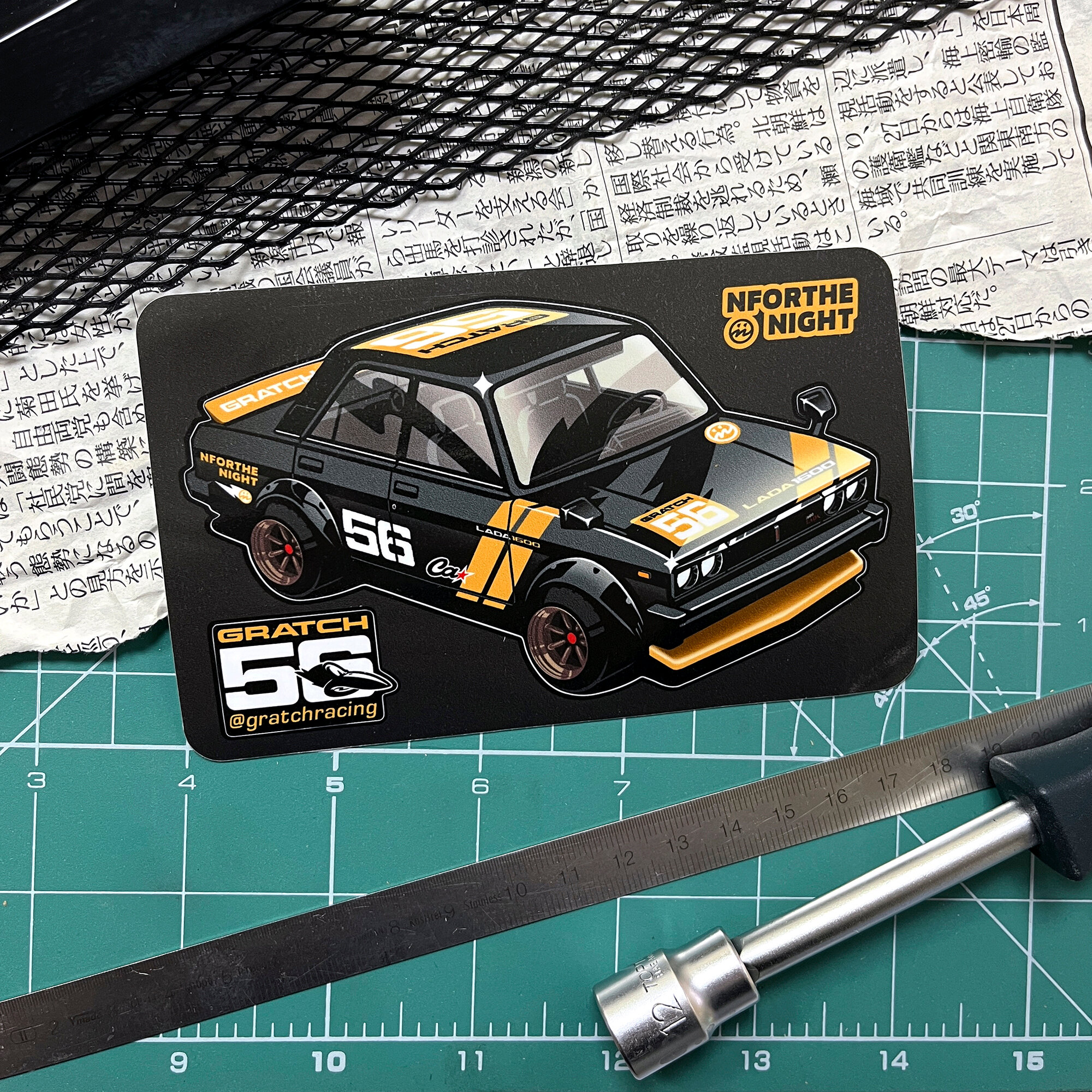 Виниловая наклейка жигули 2105 Grach Racing 56 / Resource Stickers