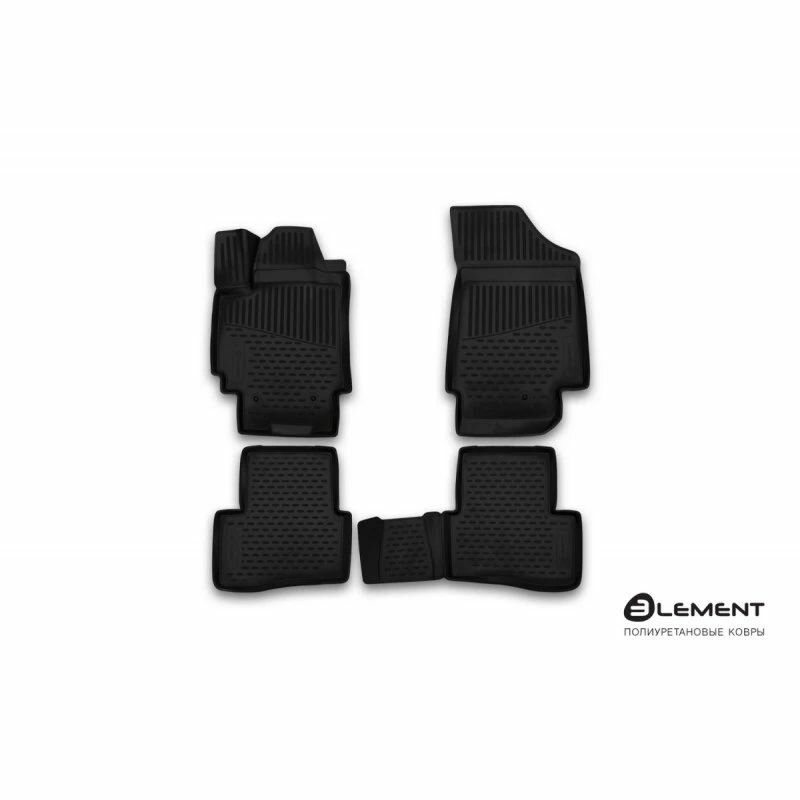 Коврики 3D в салон Hyundai Creta, 2016-, 4 шт. (полиуретан) (Арт. ELEMENT3D2063210k)
