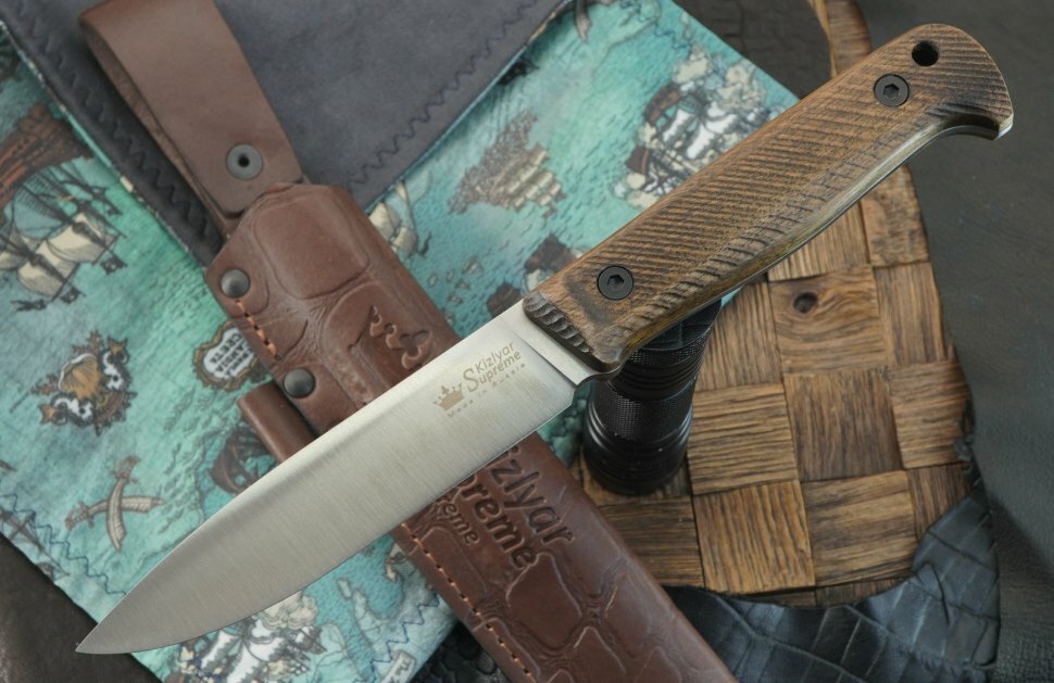 Нож Kizlyar Supreme Forester, сталь AUS-10co, Cryo, S, рукоять орех