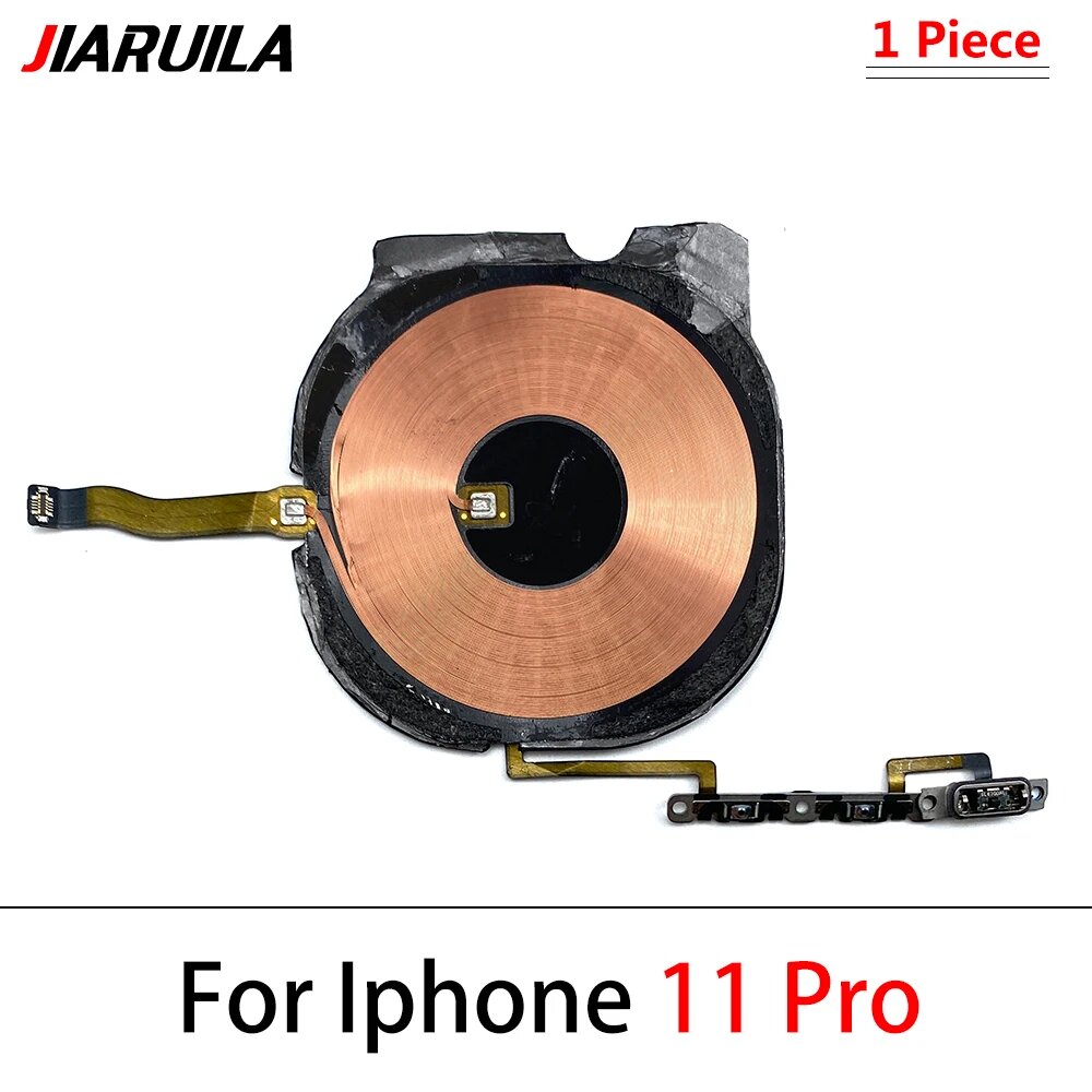 Новинка: Чип беспроводной зарядки, NFC-контакт, панель зарядного устройства, наклейка, гибкий кабель для регулировки громкости для iPhone X, XR, XS MAX, 11 Pro Max, 8 Plus, SE 2020 For iPhone 11 Pro