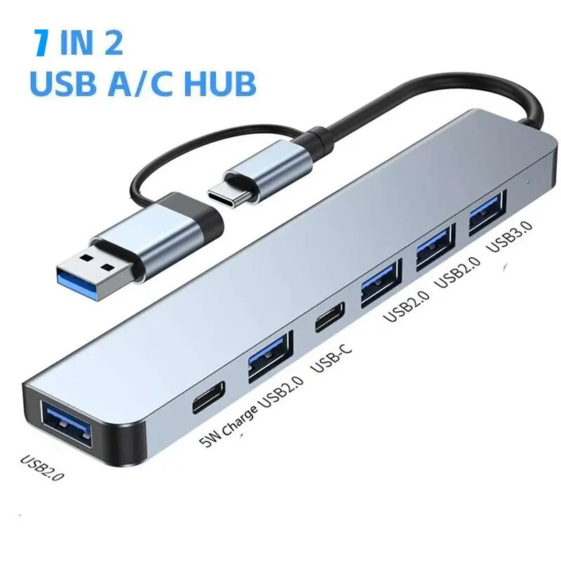 5-портовый USB хаб OLOPKY 7 in 2