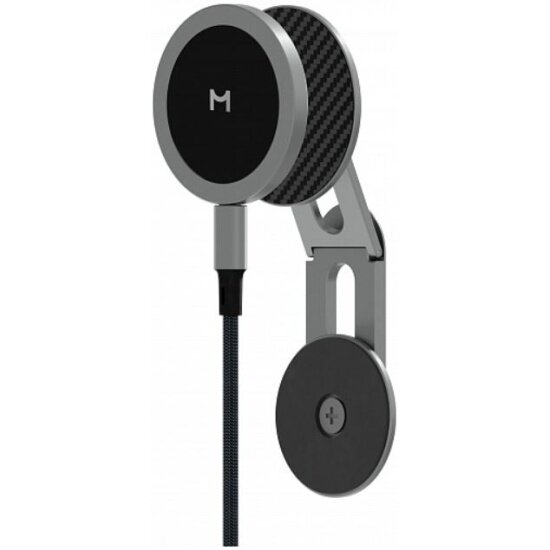 Беспроводное зарядное устройство/держатель для смартфона Magssory Coin WCH007, с магнитами, с MagSafe, темно-серый