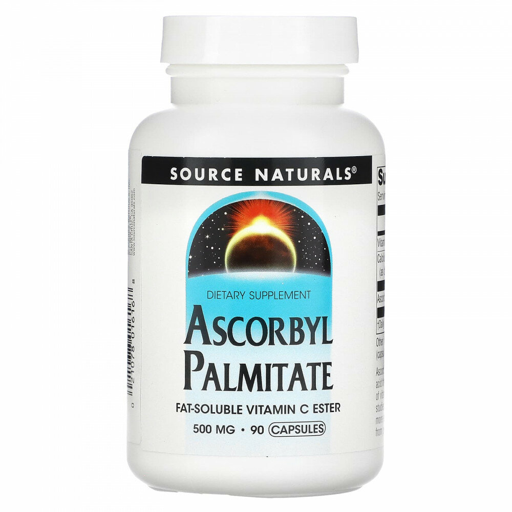 Source Naturals, аскорбил пальмитат, 90 капсул