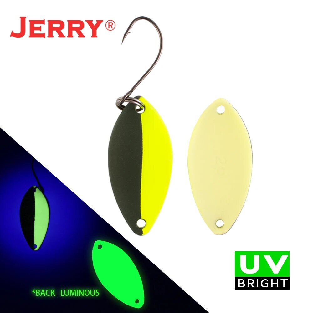 Jerry Телец область форель Спиннинг ложка одинарный крючок рыболовные приманки 0,8 г 1,4 искусственный воблер (Wobbler) окунь бас приманки