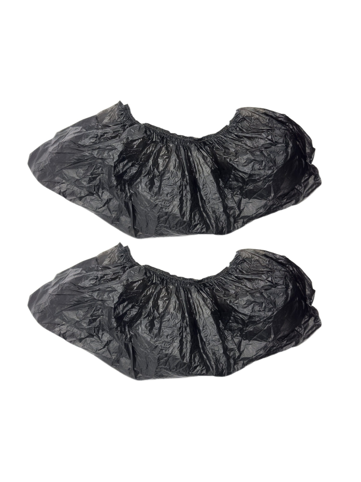 Бахилы одноразовые полиэтиленовые 100 пар 200 штук черные 15 мкр