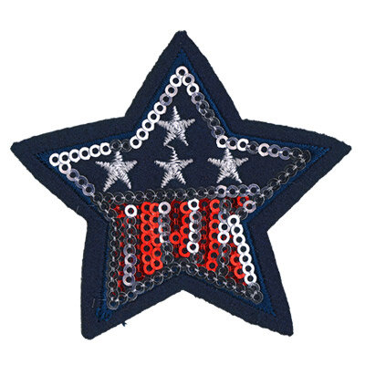 Gamma термоаппликация звезда 7.5×6 см №06/5 №1689 для ткани и декоративных деталей