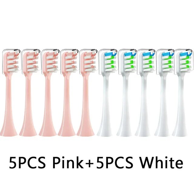 Сменные насадки для SOOCAS X3/X3U/X5, 5шт Pink + 5шт White