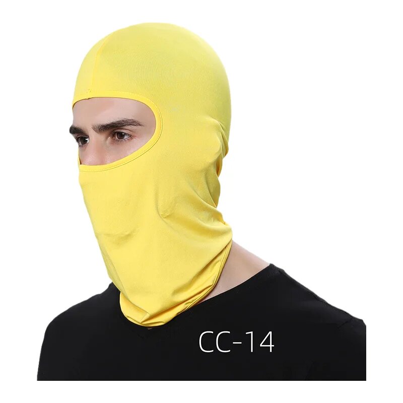 Мотоциклетная маска на шлем, Балаклава 23 Цвета, летние аксессуары для Желтый, CC-14 Yellow