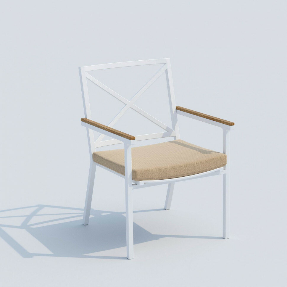 Стул IDEAL PATIO FESTA, алюминиевый каркас, жаккардовая обивка, съемная подушка