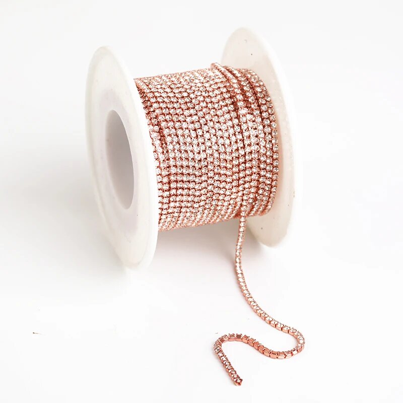 Стразы Rose Gold Crystal, 1Yard-Pack