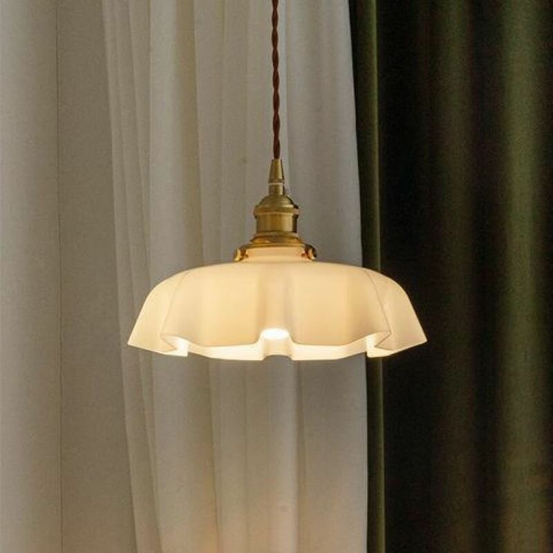 Старинная Кремовая Люстра. Стеклянные Светодиодные Фонари С Креативным Дизайном. Подходит Для Спальни, Столовой.