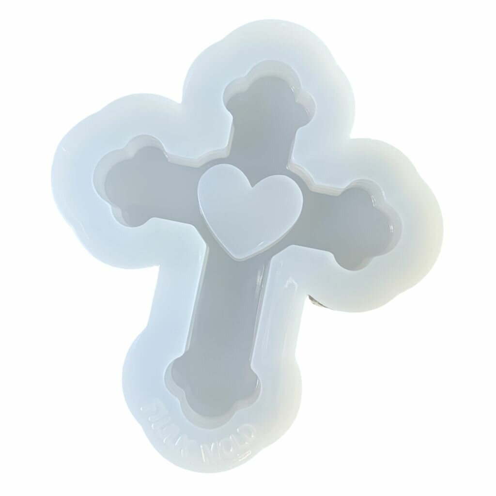 Крест из песка "Сердце" - стиль 2