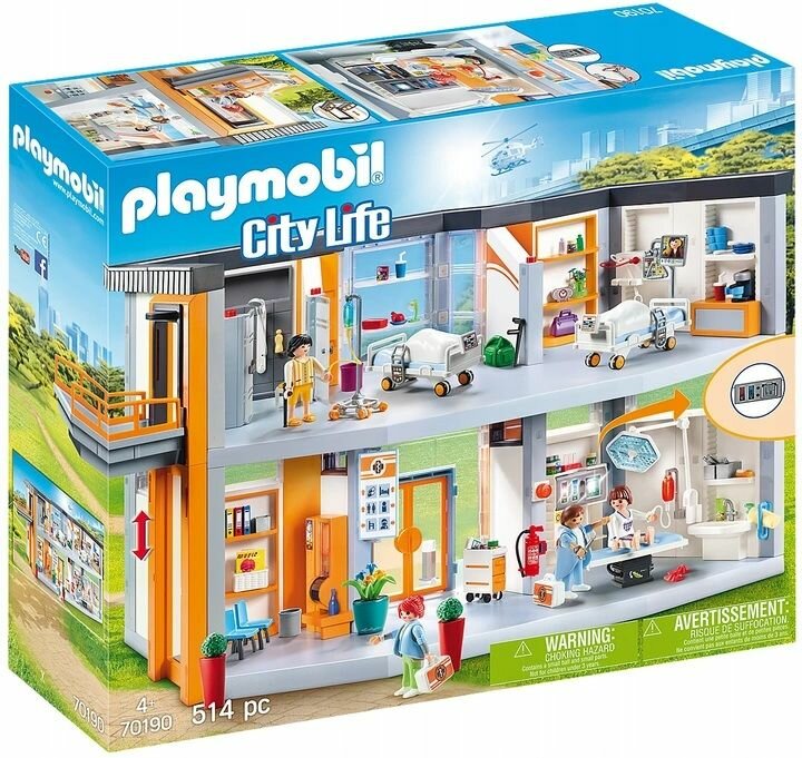 Конструктор Playmobil City Life - Большая больница с оборудованием - Плеймобиль 70190