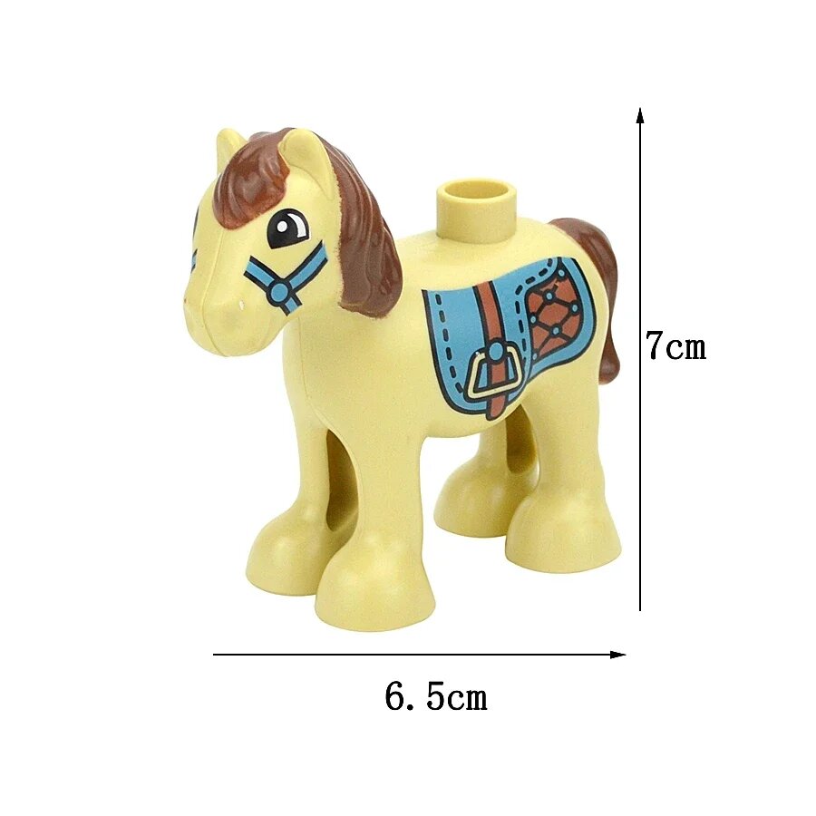 DUOP Большие животные строительные блоки cream pony