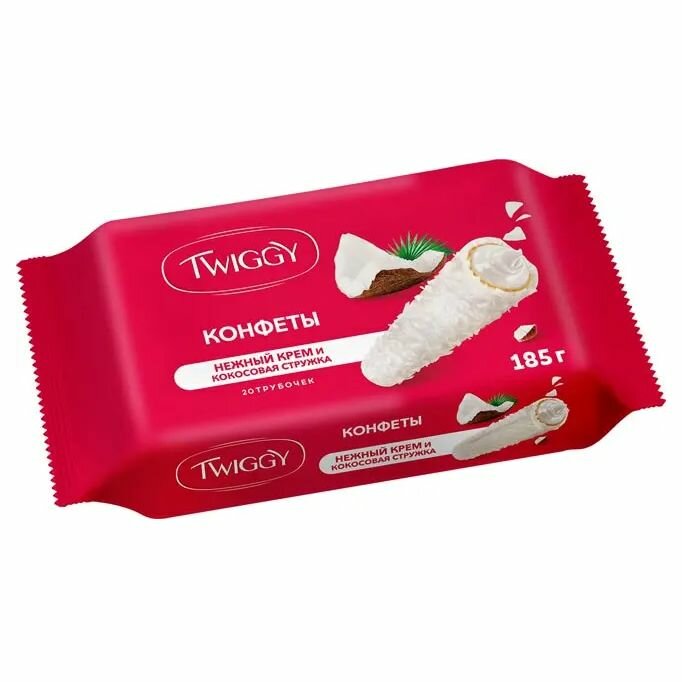 Twiggy Конфеты с кокосовыми сливками, в обсыпке, 185 гр.