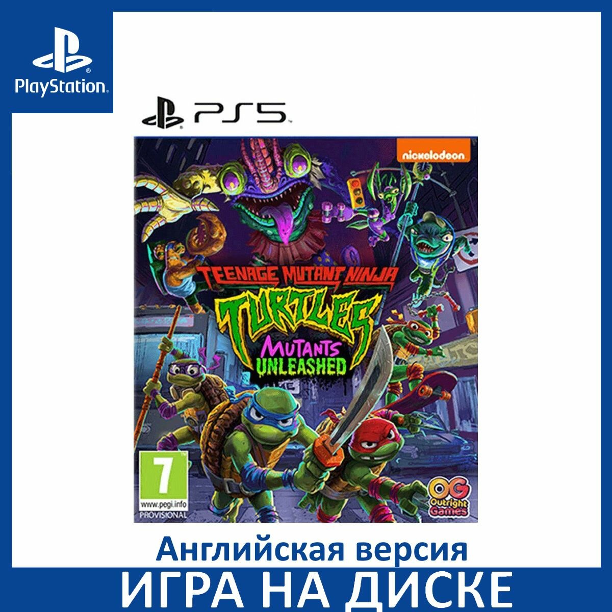 Игра TMNT Teenage Mutant Ninja Turtles (Черепашки Ниндзя) Mutants Unleashed PS5 Диск на PlayStation 5 Английская версия