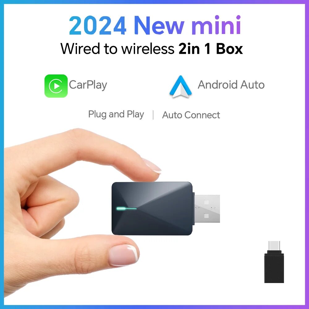 Acodo Новый проводной и беспроводной адаптер 2 в 1 CarPlay Dongle Android автомобильный адаптер Smart Mini Box WiFi Штепсель быстрого подключения и Play Connect Universal
