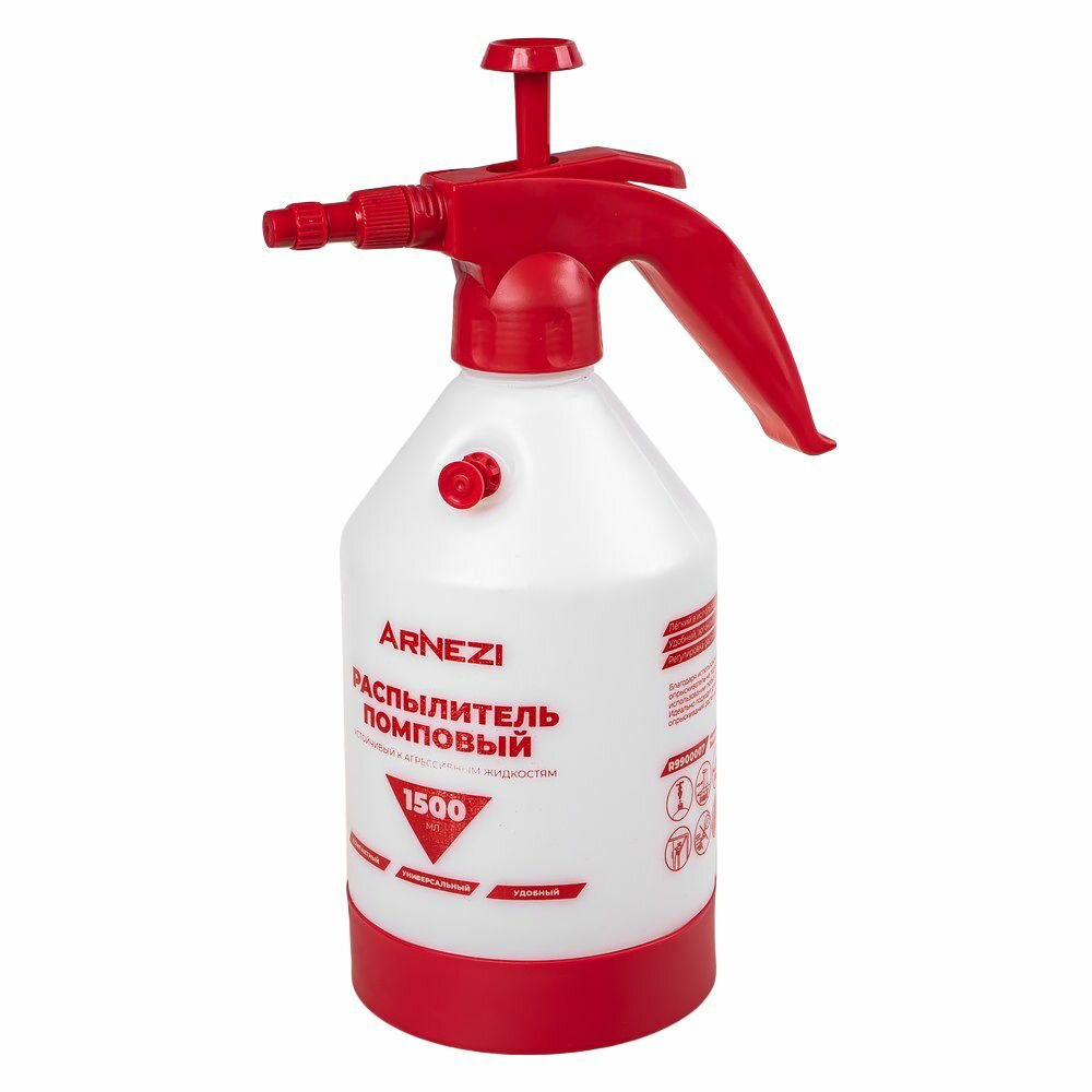 Распылитель для химчистки опрыскиватель помповый 1,5л устойчивый к агрессивным жидкостям, R9900007 ARNEZI