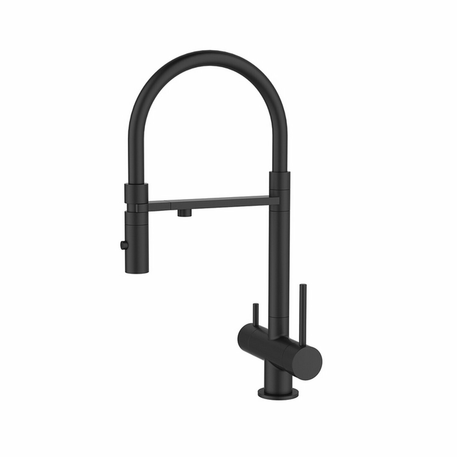 Смеситель для кухни 35к IDDIS ACEBLFFi05 "Ace" высокий, 3 в1, вых. д/пит. фильтра, душ черный мат.