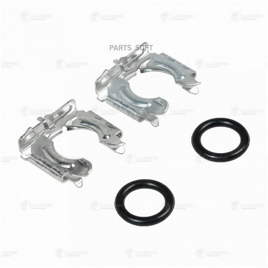 LUZAR LGS0005 Ремкомплект для подключения радиатора отопителя LUZAR ВАЗ Лада Vesta (фиксат.2шт.+кольца 2шт.) (тип Valeo)