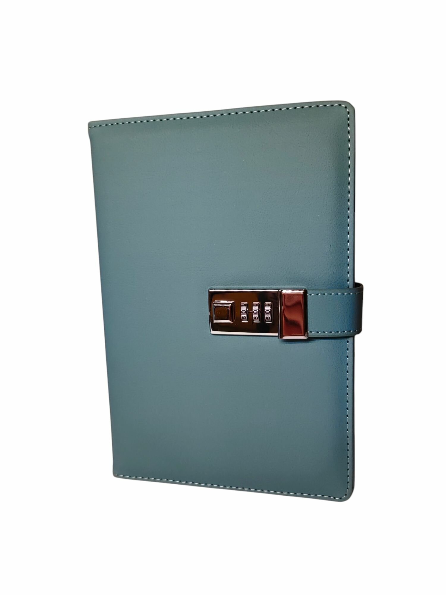 Блокнот "Особые записи", с кодовым замком, A5, зеленый, натуральная кожа