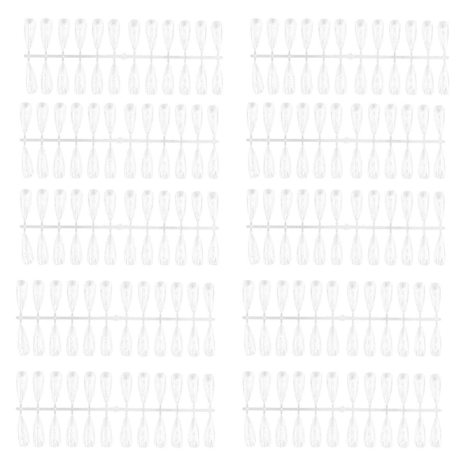 240 шт. прозрачных палочек для ногтей с длинными острыми наконечниками для демонстрации лака для ногтей, инструменты для практики маникюра в салоне