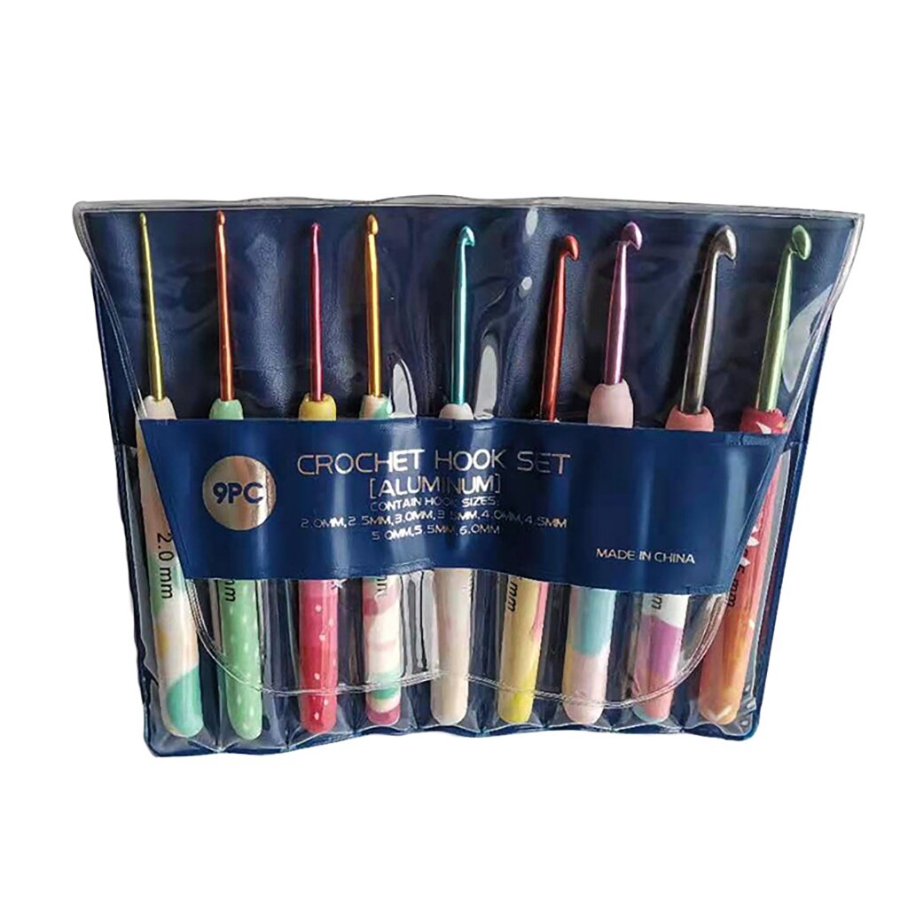 9шт Эргономичная Вязальная Игла для Вязания Крючком для Начинающих 2.0 мм-6 мм