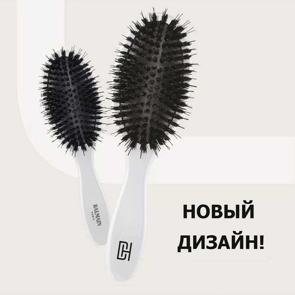 DoubleHair Extensions Деревянная щетка для наращенных волос с комбинированной щетиной