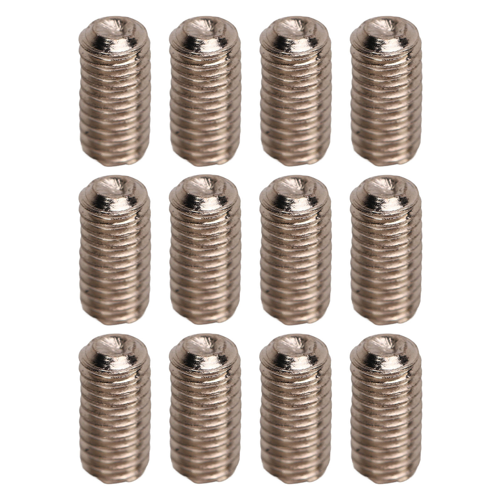 12 шт. винты для перемычки для электрогитары, прочный, устойчивый к ржавчине серебристый металл, легкий вес без заусенцев, практичный набор винтов для перемычки для гитары для металлических электрогитар