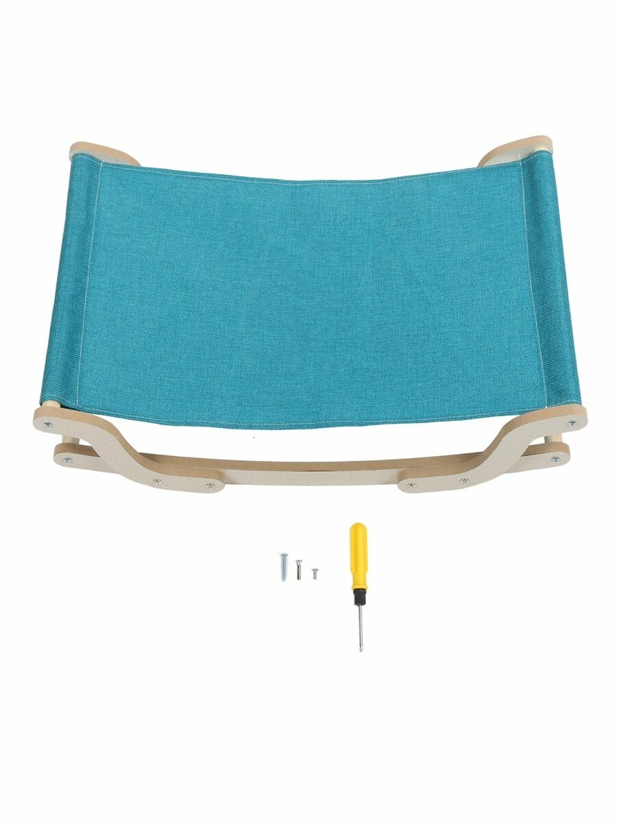 Гамак для кошек в помещении, приподнятая дышащая деревянная кровать-качели, легко собирается, моется