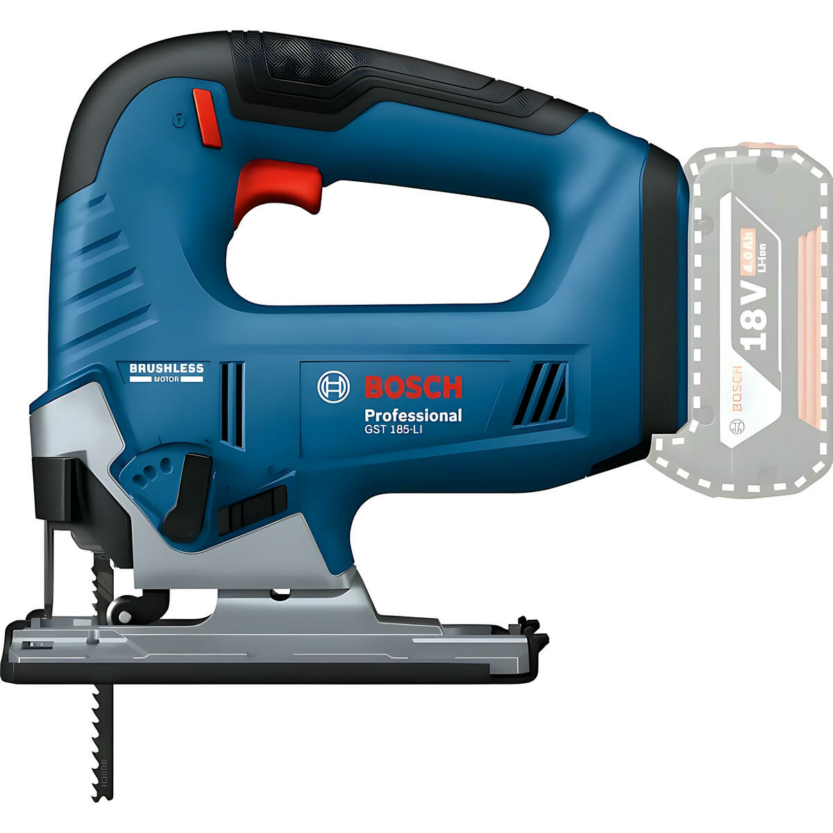 Лобзик аккумуляторный BOSCH GST 185-LI (без АКБ и ЗУ) 06015B2021