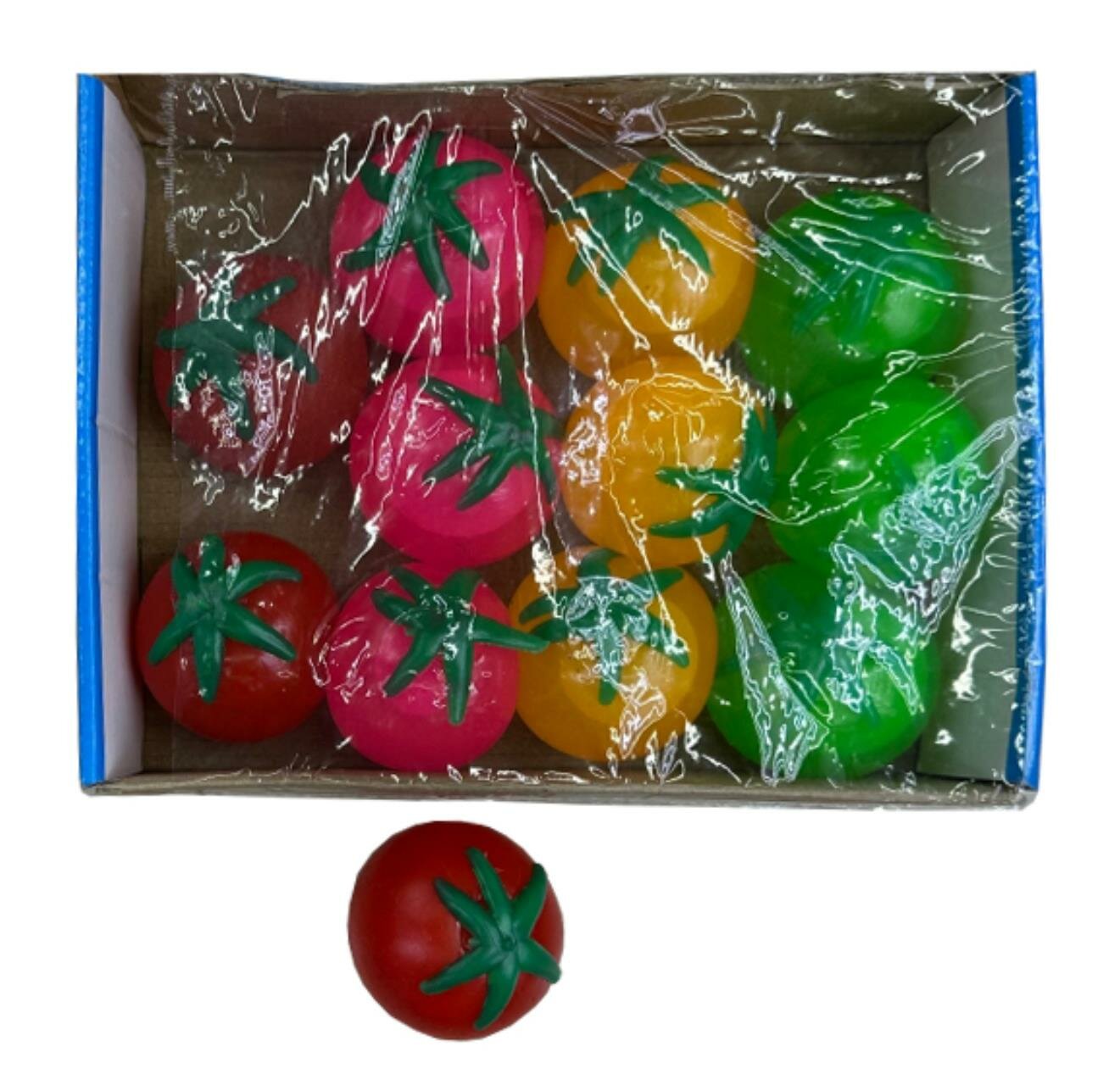 Мячик-антистресс "Помидор" (12 шт. в наборе) диаметр 5 см, расплющивается при бросании его в поверхн