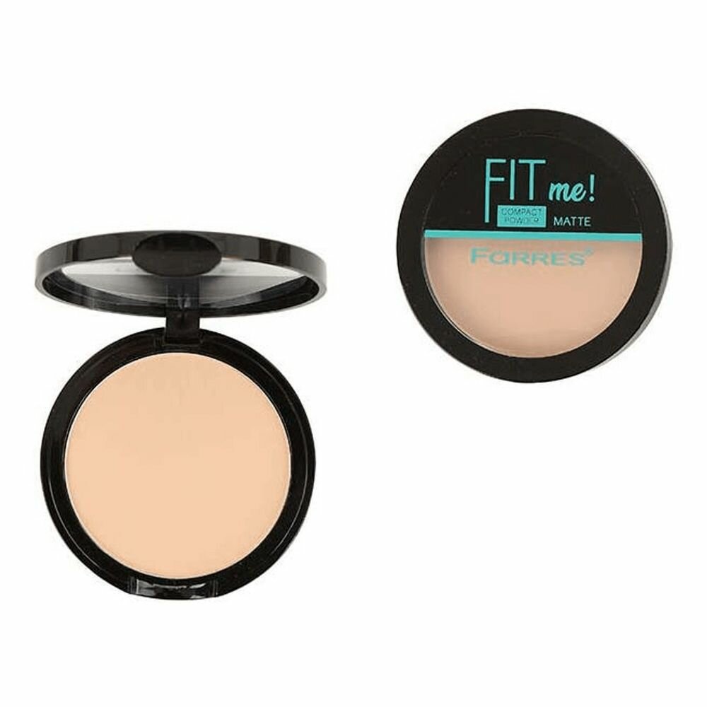 Пудра FARRES "Fit Me", матовая, компактная, тон 03, Теплый бежевый (3208-03)