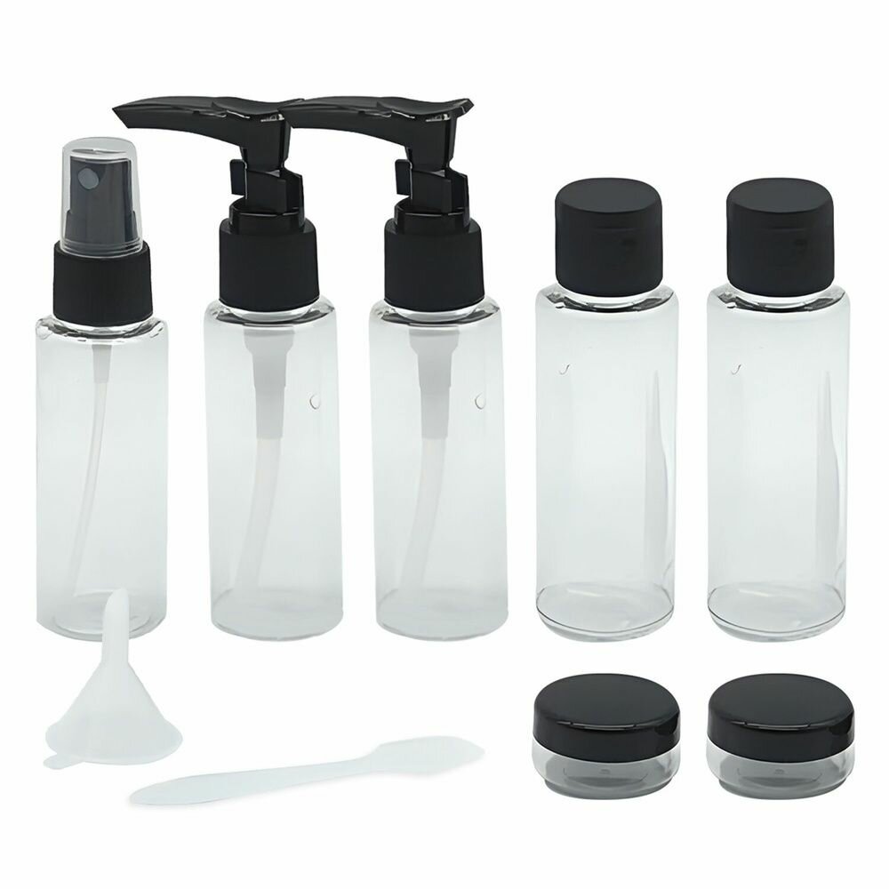 Дорожный набор флаконов DASWERK в косметичке с наклейками, 7 флаконов 5х50 мл, 2х10 мл (609298)